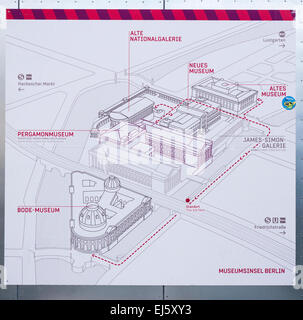Berlin Mitte information map Berlin city Germany Stock Photo - Alamy