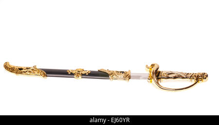 Plastic child's saber isolated on white background Stock Photo - Alamy