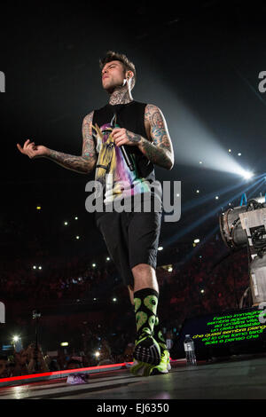 Milan, Italy. 21st March, 2015. The Italian political rapper FEDEZ ...