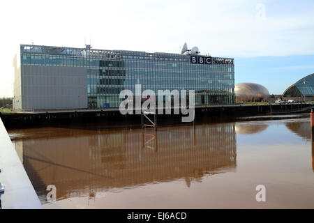 BBC Scotland building at Pacific Quay, Glasgow, Scotland Stock Photo ...