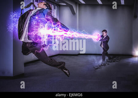 Japanese businessmen fighting extremely Stock Photo - Alamy