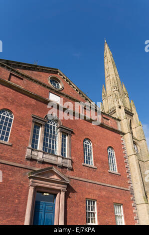 Square Chapel, Centre of the Arts, Halifax, with spire of former Square ...