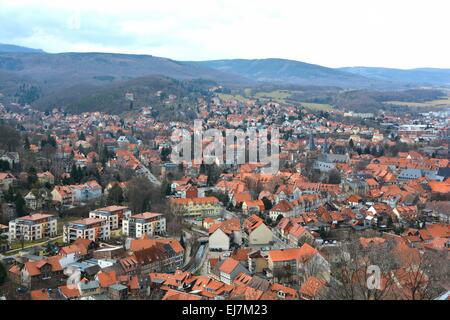 Small town from a bird's perspective Stock Photo - Alamy