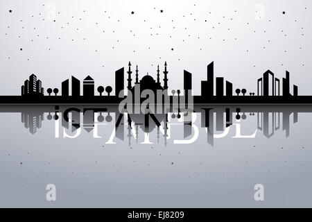 Vector City Landscape Istanbul Stock Photo - Alamy