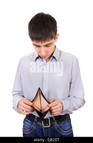 Teenager with Empty Wallet Stock Photo - Alamy