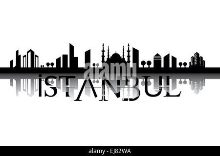 Vector City Landscape Istanbul Stock Photo - Alamy