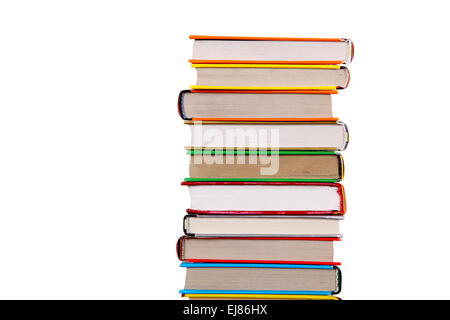 Pile of books, macro view Stock Photo - Alamy