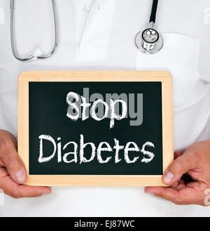 Diabetes Type 2 and warning sign Stock Photo - Alamy