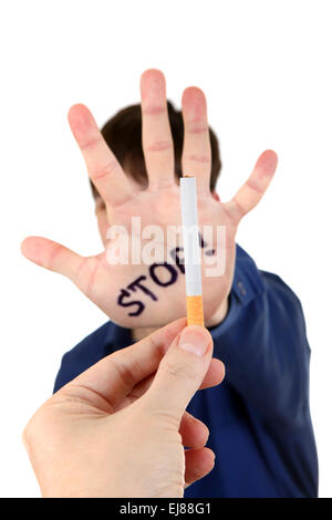 The teenager refuses a cigarette Stock Photo - Alamy