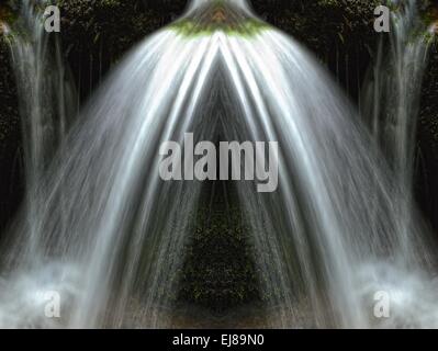 split beam at the waterfall Stock Photo - Alamy