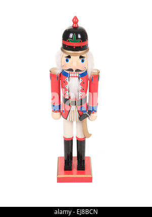 Vintage nutcracker toy isolated on white background with clipping path ...