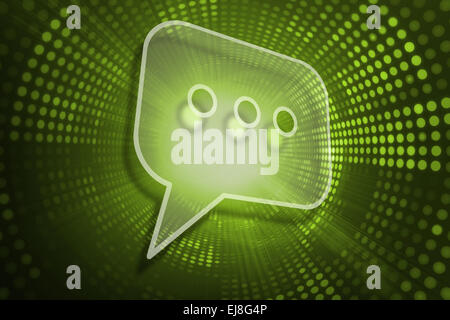 Digital composite. Black speech bubble with text commonly used in ...