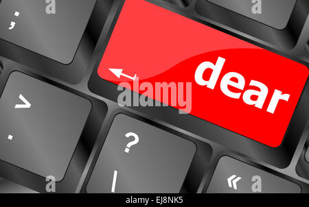 dear button on computer pc keyboard key Stock Photo - Alamy