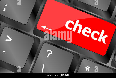check button on computer pc keyboard key Stock Photo - Alamy