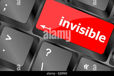 computer keyboard with word invisible Stock Photo - Alamy