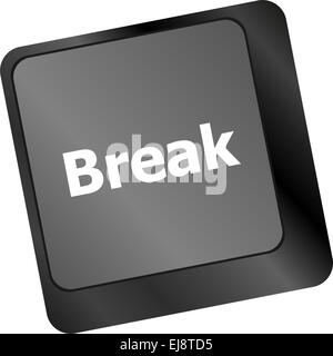 Keyboard with break button, business concept, vector illustration Stock ...