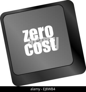 zero cost button on computer keyboard key Stock Photo - Alamy