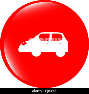 Car icon button design elements isolated on white Stock Photo - Alamy