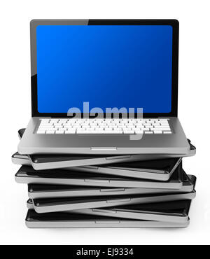 Stack of laptops Stock Photo - Alamy