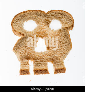 wheat grain skull shape concept overhead view Stock Photo - Alamy