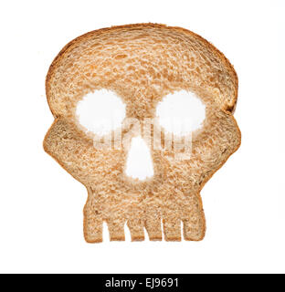 wheat grain skull shape concept overhead view Stock Photo - Alamy