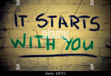 It Starts With You Concept Stock Photo - Alamy