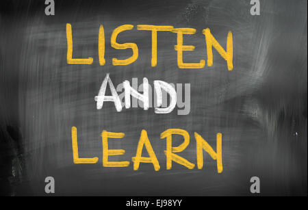 Listen And Learn Concept Stock Photo - Alamy