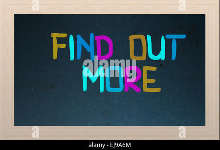 FIND OUT MORE text on black grungy rectangle vintage stamp Stock Photo ...