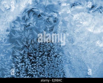 Ice pattern on winter glass Stock Photo - Alamy