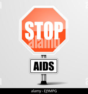 HIV Biohazard virus danger sign with reflect and shadow on white ...