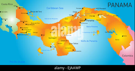 Map of David City in Panama Stock Photo - Alamy