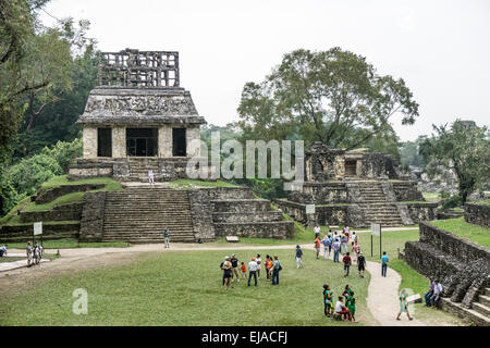 Palenque Mexico - Temple of the Sun, part of the Temple of the Cross ...
