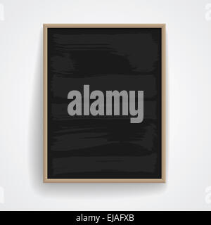 Black chalkboard with wooden frame. Raster version Stock Photo - Alamy