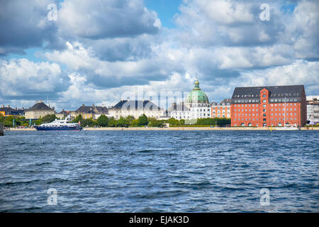View of Larsens Plads- a waterfront in Copenhagen which runs along the ...