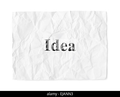 Inspiration concept with crumpled paper as sign for creativity work ...
