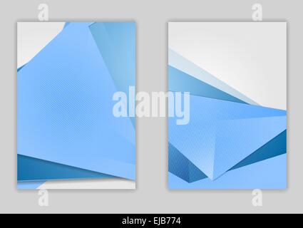 Abstract blue minimal tech flyer design Stock Photo - Alamy