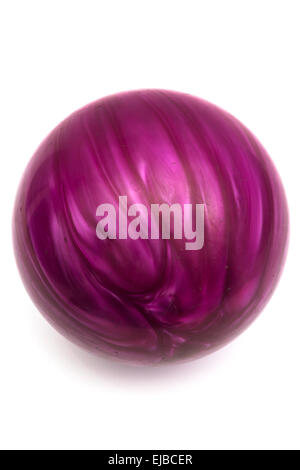 purple ball game in bowling on a white background Stock Photo - Alamy