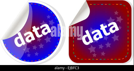 data word stickers web button set, label, icon Stock Photo - Alamy