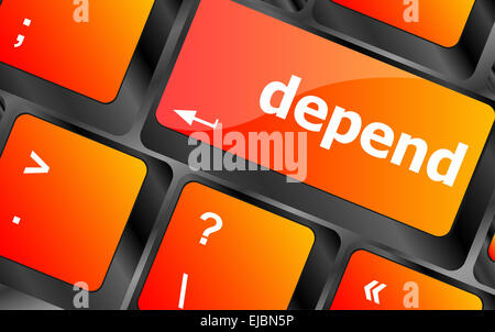 depend button on computer pc keyboard key Stock Photo - Alamy