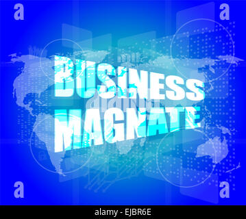 business magnate words on digital touch screen Stock Photo - Alamy