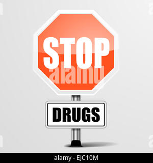 Warning sign with drugs symbol Stock Photo - Alamy
