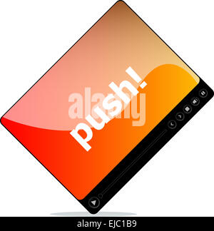 push on media player interface Stock Photo - Alamy