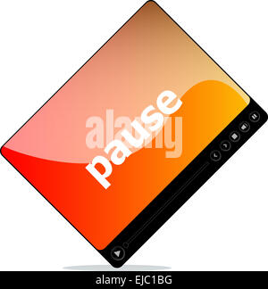 pause on media player interface Stock Photo - Alamy