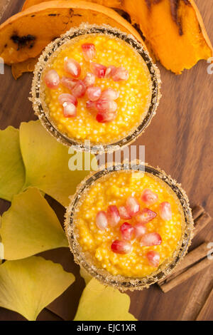 pumpkin pudding with tapioca pearls Stock Photo - Alamy