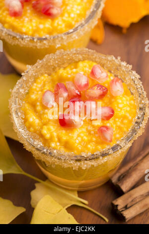 pumpkin pudding with tapioca pearls Stock Photo - Alamy