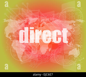 business concept: word direct on digital background Stock Photo - Alamy