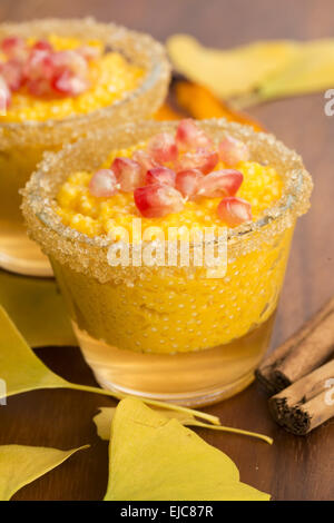 pumpkin pudding with tapioca pearls Stock Photo - Alamy