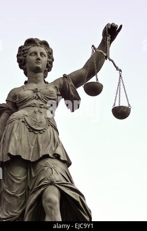 Statue of Lady Justice with scales. Rule of law concept Stock Photo - Alamy