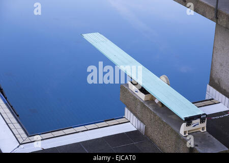 Springboard diving tower, 5-meter diving board of a swimming pool Stock ...