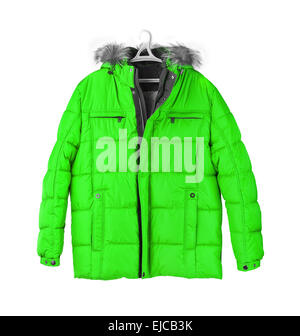 Male winter jacket isolated on the white Stock Photo - Alamy